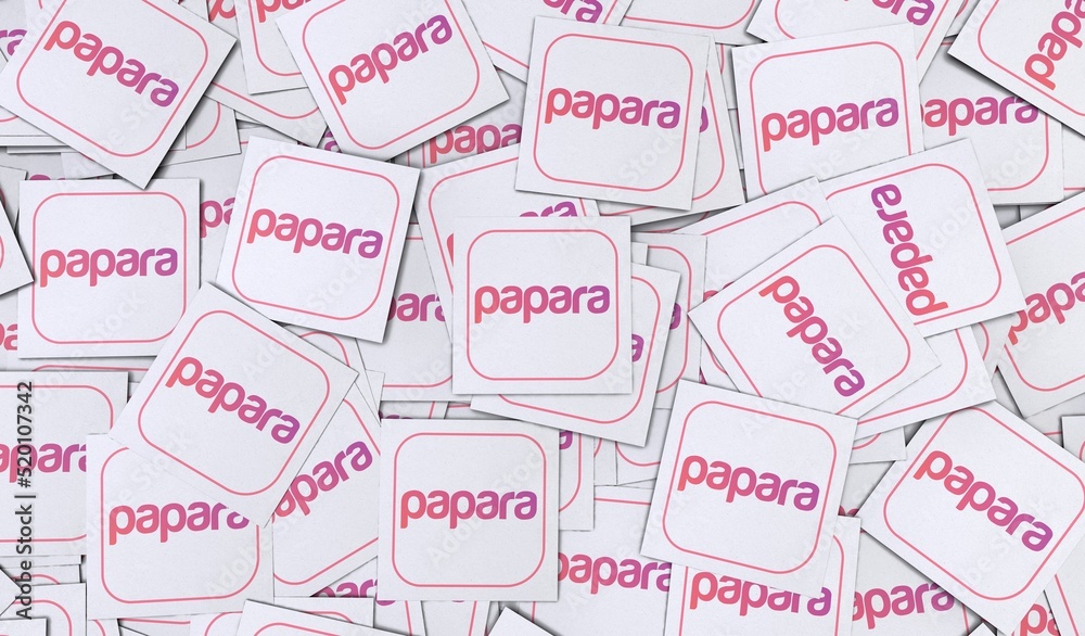 papara, social media 3d Logo Visual Scene Stock Photo | Adobe Stock