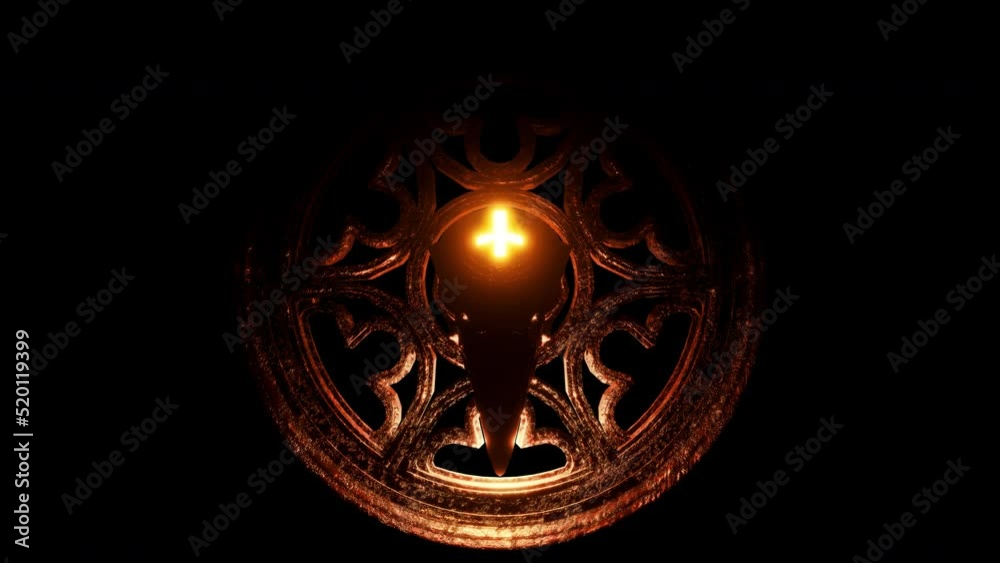 Gothic Raven Skull VJ Loop - gothic architectural pattern of ancient ...
