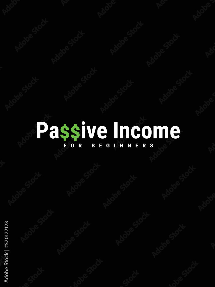 Passive income for beginners poster design Stock Vector | Adobe Stock