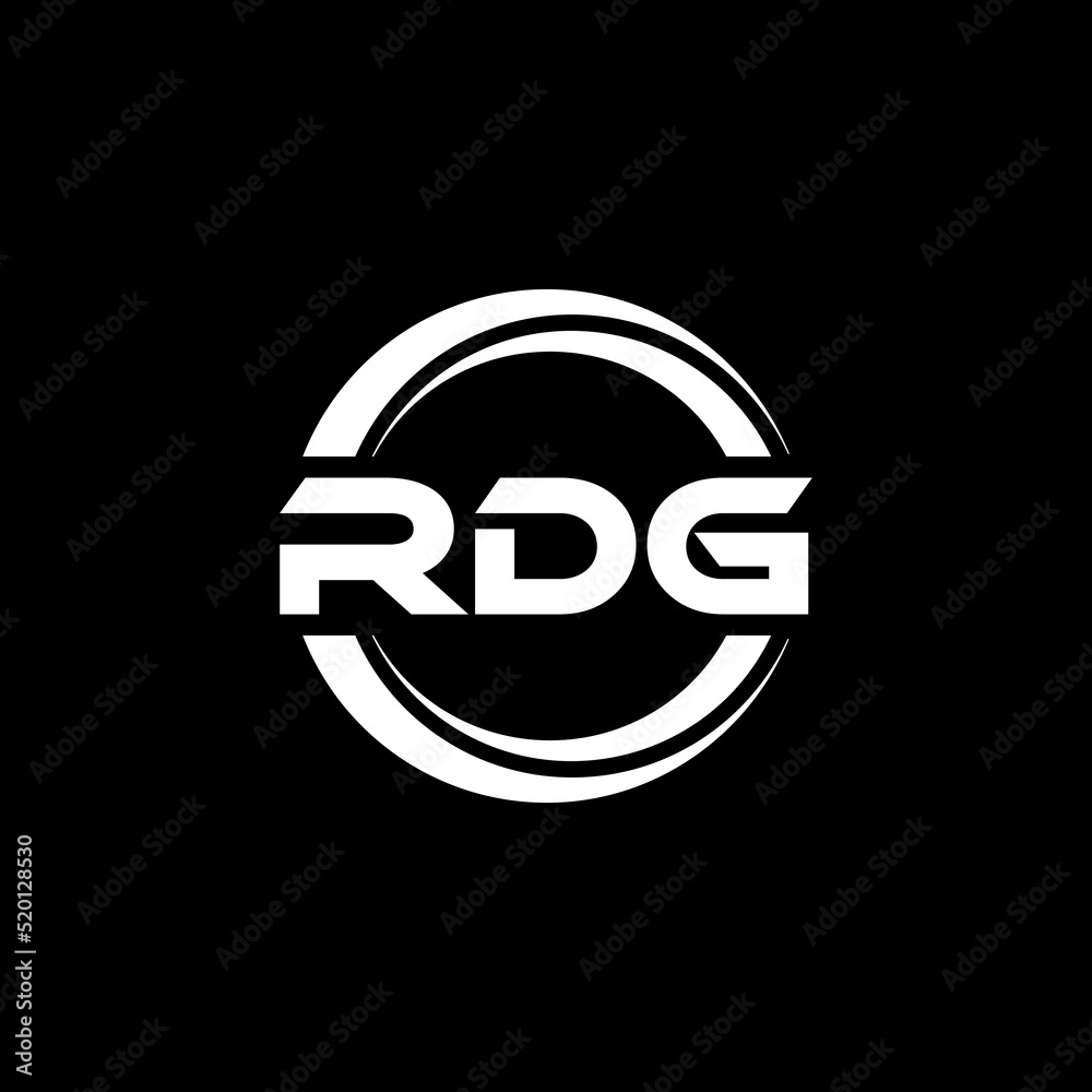 RDG letter logo design with black background in illustrator, vector ...