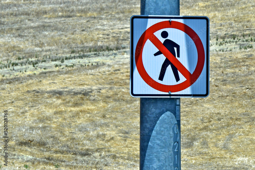 No walking sign. Symbols rather than words are used to convey their ...