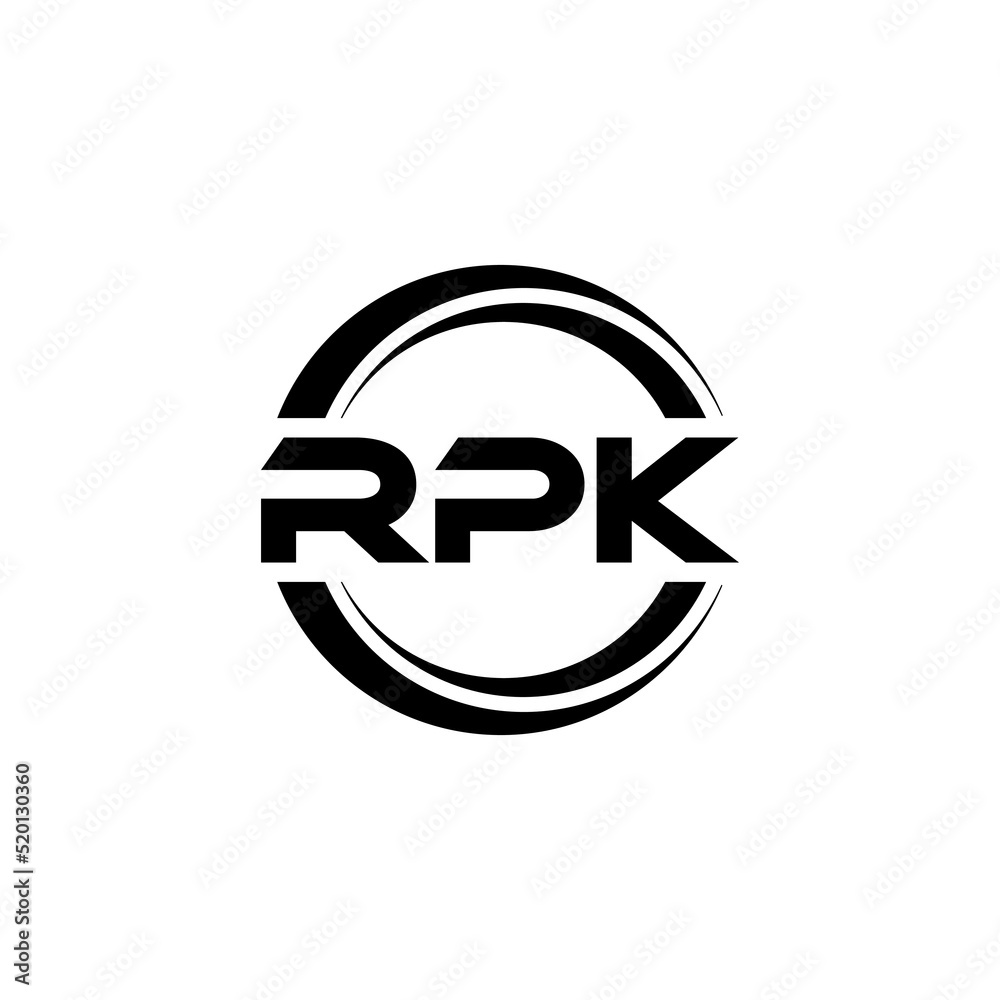 RPK letter logo design with white background in illustrator, vector ...