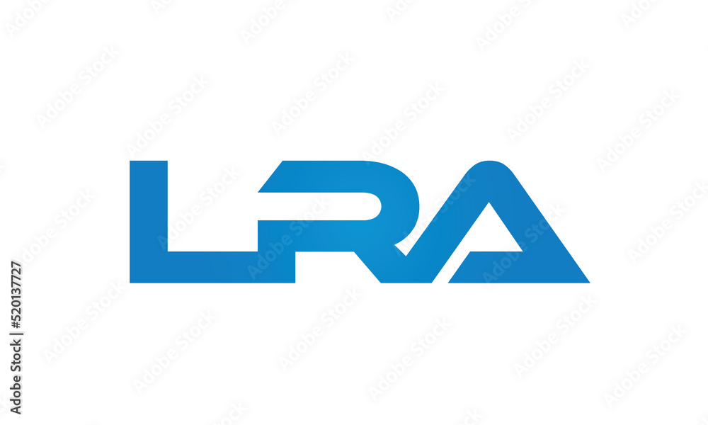 Connected LRA Letters logo Design Linked Chain logo Concept Stock ...