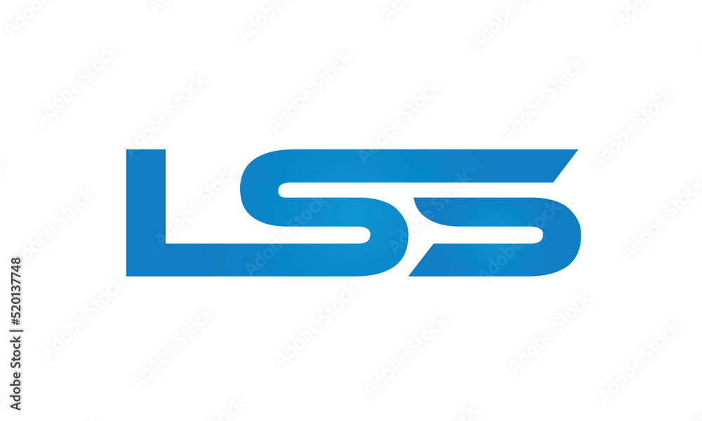 Connected LSS Letters logo Design Linked Chain logo Concept Stock ...