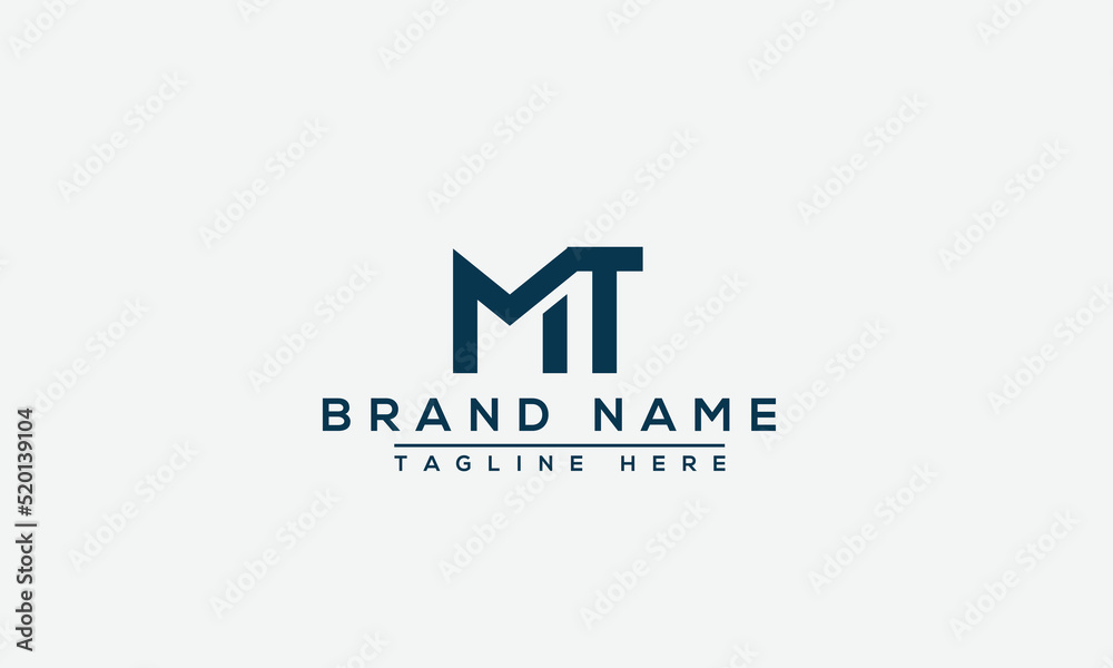 Logo design letter MT . Elegant modern. Vector template. Stock Vector ...