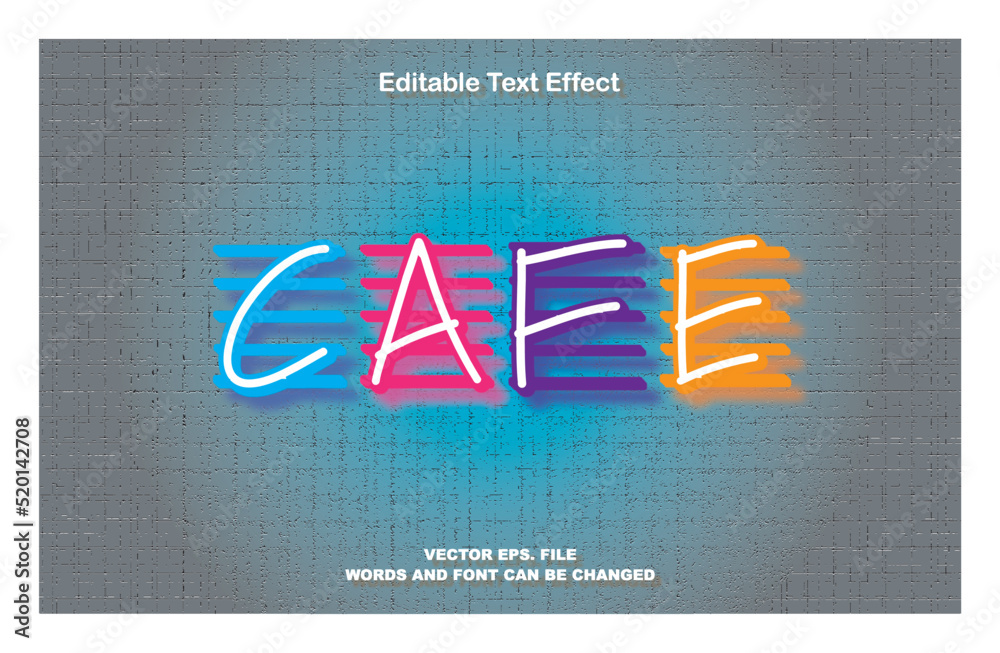 coffee text effect, cafe text effect, coffee shop 3d editable vector ...