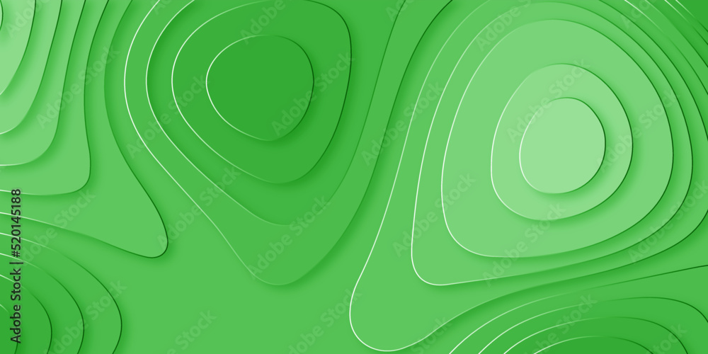 abstract green background and Abstract Paper cut banner concept. Paper ...