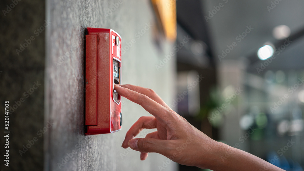 Foto de Activate fire alarm trigger system which is installed on ...