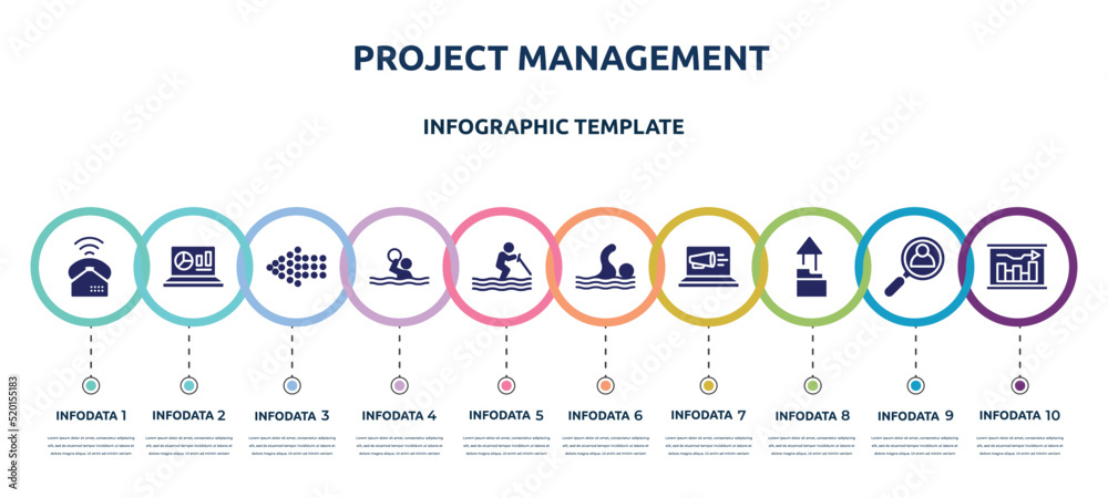 project management concept infographic design template. included ...