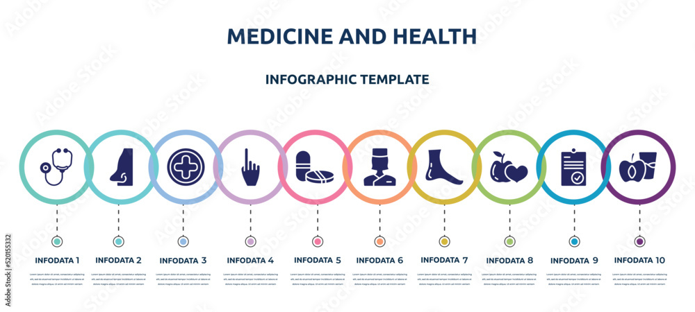 medicine and health concept infographic design template. included ...