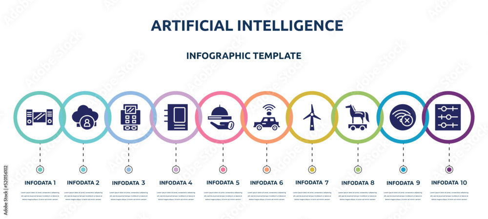 artificial intelligence concept infographic design template. included ...