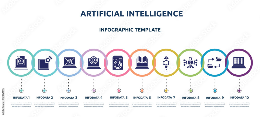 artificial intelligence concept infographic design template. included ...