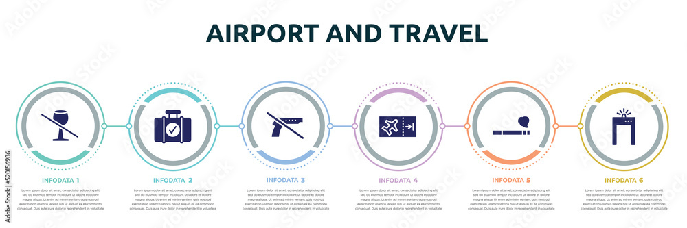 airport and travel concept infographic design template. included no ...