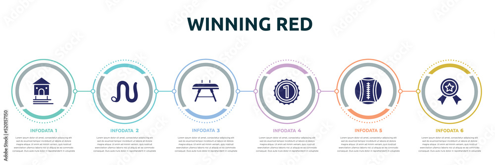 winning red concept infographic design template. included stilt house ...