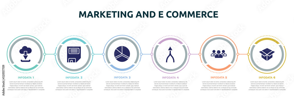 marketing and e commerce concept infographic design template. included ...