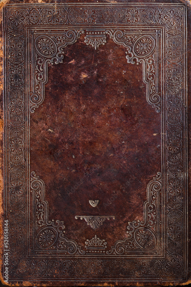 Antique leather-bound book cover texture. Ancient bible cover early ...