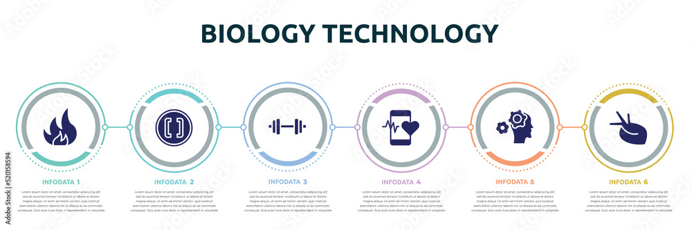 biology technology concept infographic design template. included ...