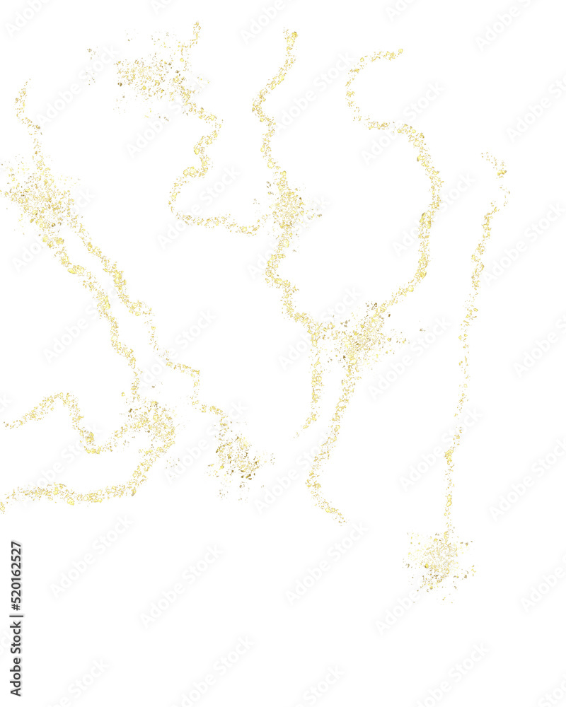 Isolated golden splatter, glitter wavy, stripes. Png illustration ...