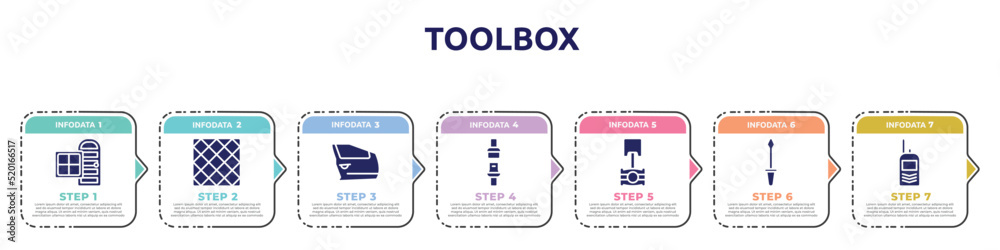 toolbox concept infographic design template. included door and window ...
