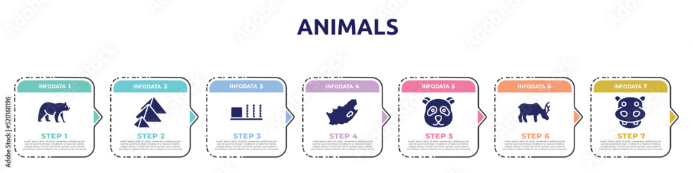 Vektorová grafika „animals concept infographic design template ...