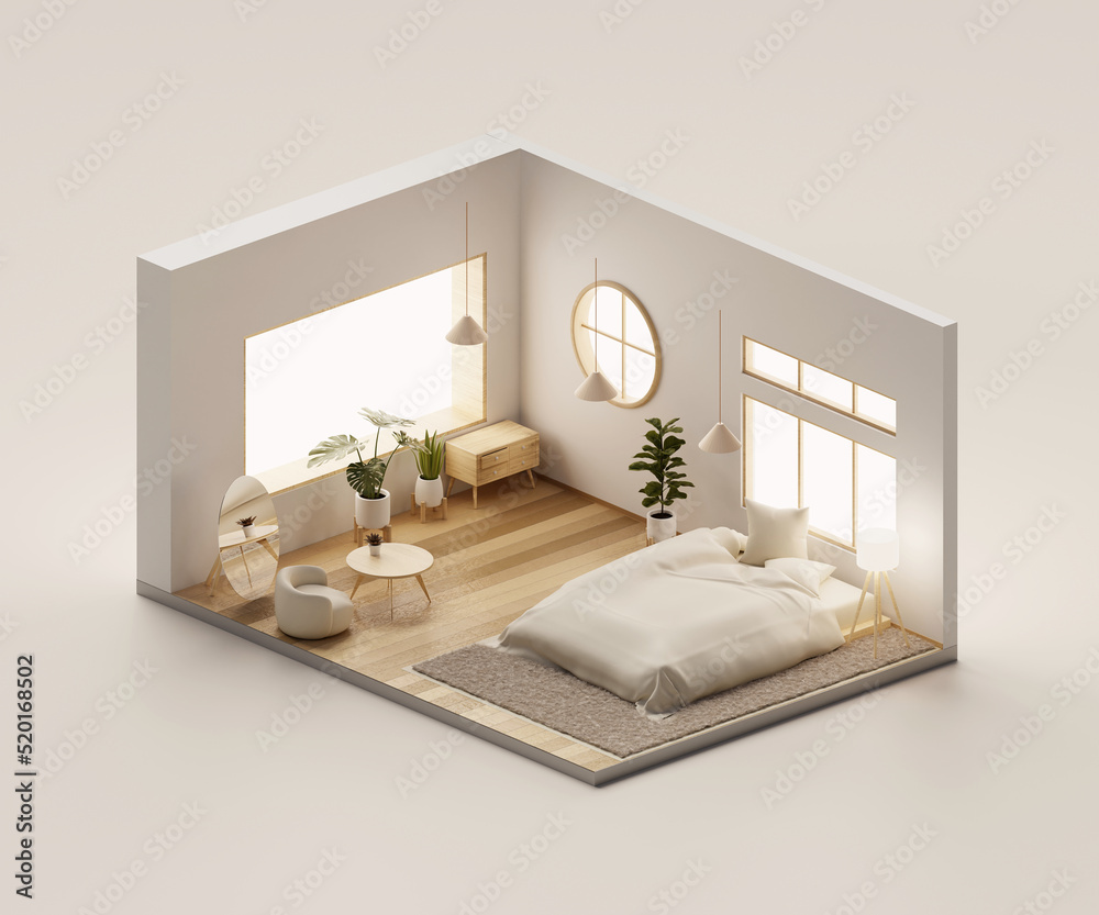 Bedroom 3d Rendering