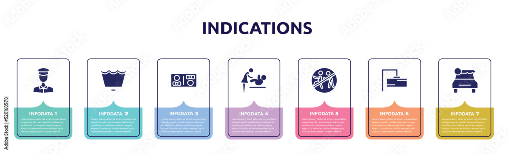 indications concept infographic design template. included policeman ...