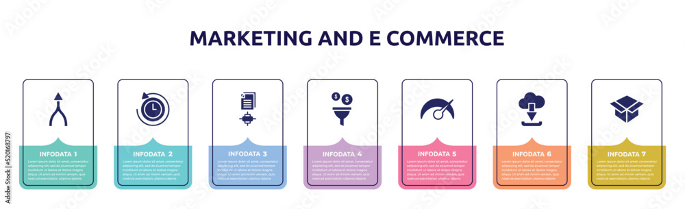 marketing and e commerce concept infographic design template. included ...
