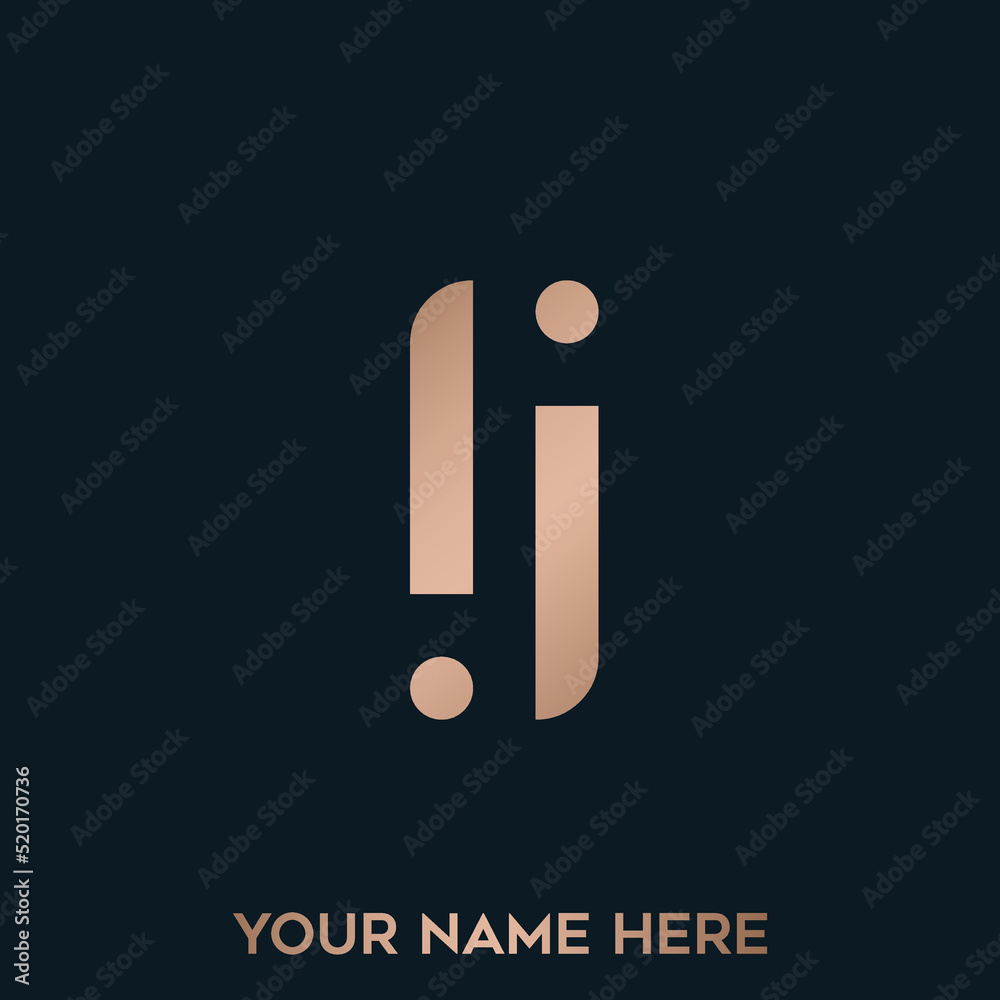 RJ monogram logo. Letter r, letter j icon. Alphabet initials isolated ...