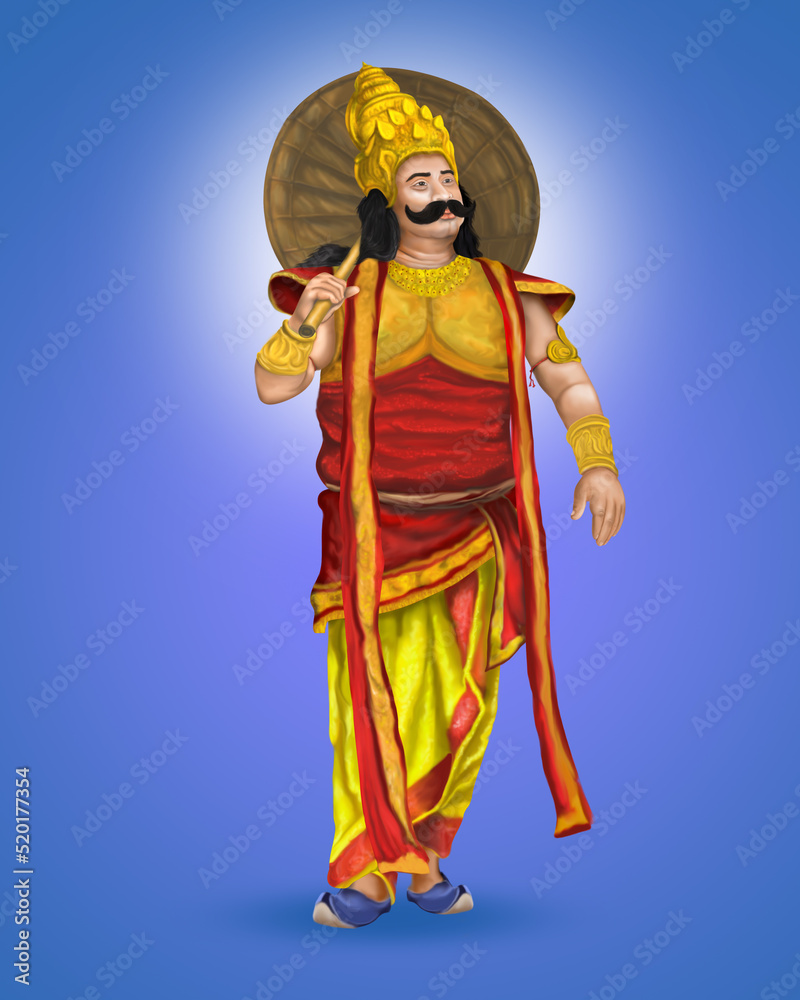King Mahabali in Onam traditional festival background showing culture ...