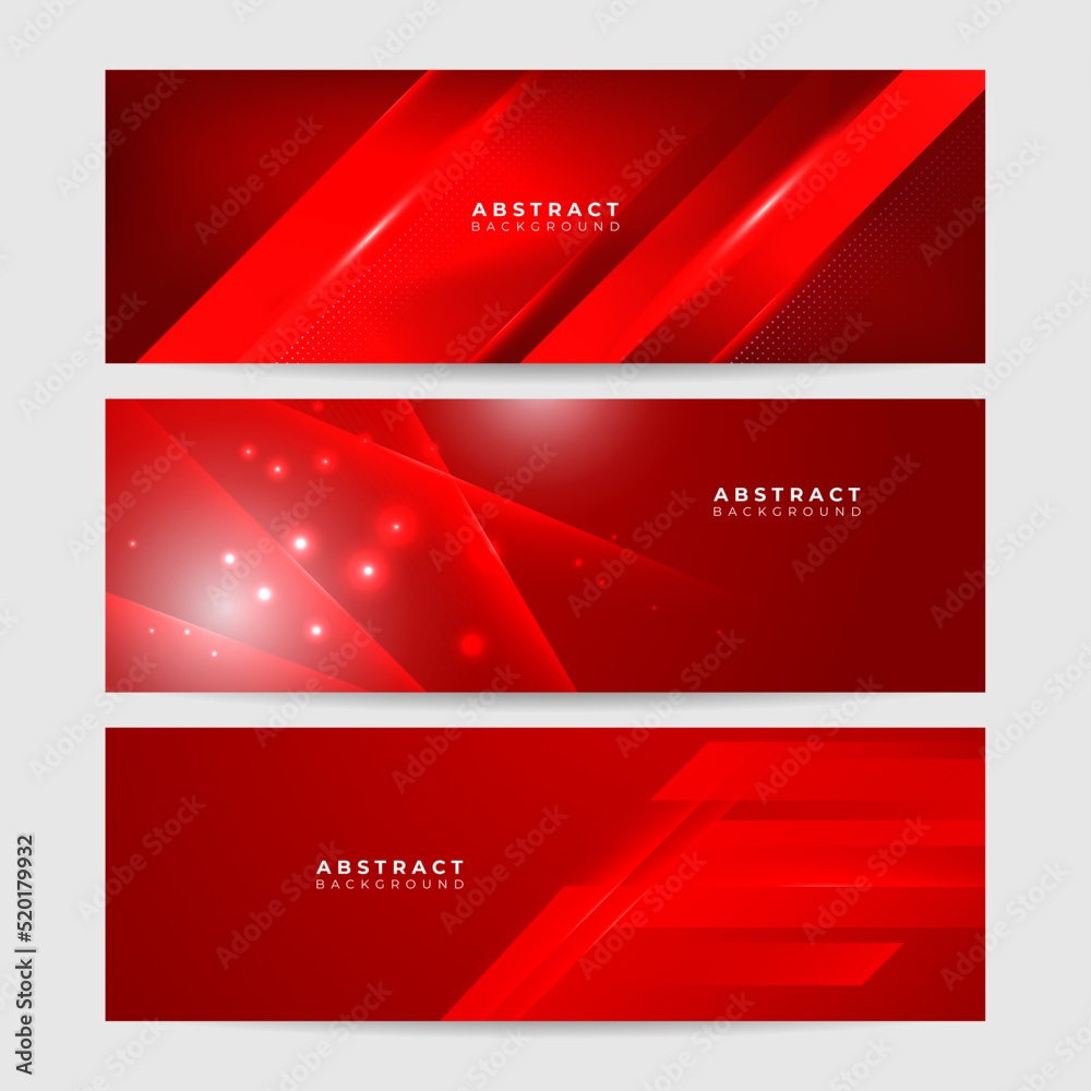 Red technology digital banner design. Science, medical and digital ...