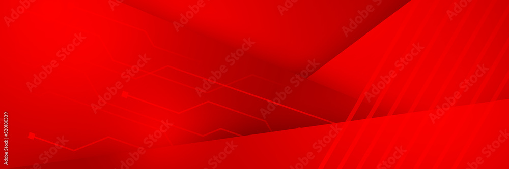 abstract red technology banner design. Abstract technology background ...