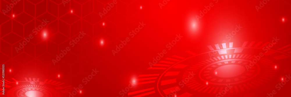 abstract red technology banner design. Abstract technology background ...