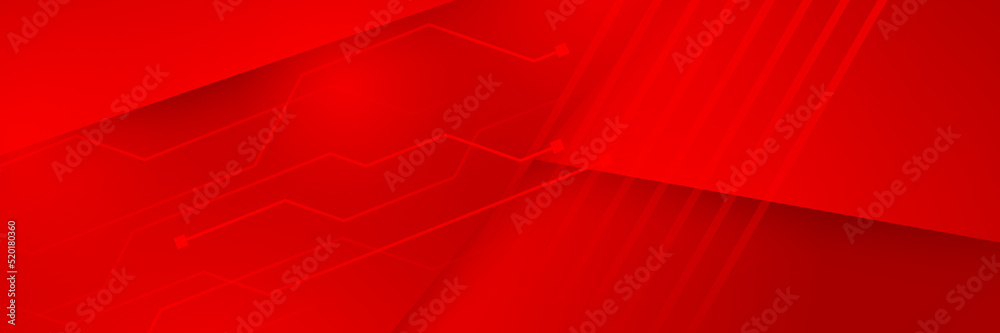 abstract red technology banner design. Abstract technology background ...