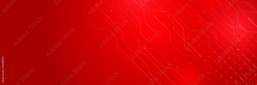 abstract red technology banner design. Abstract technology background ...