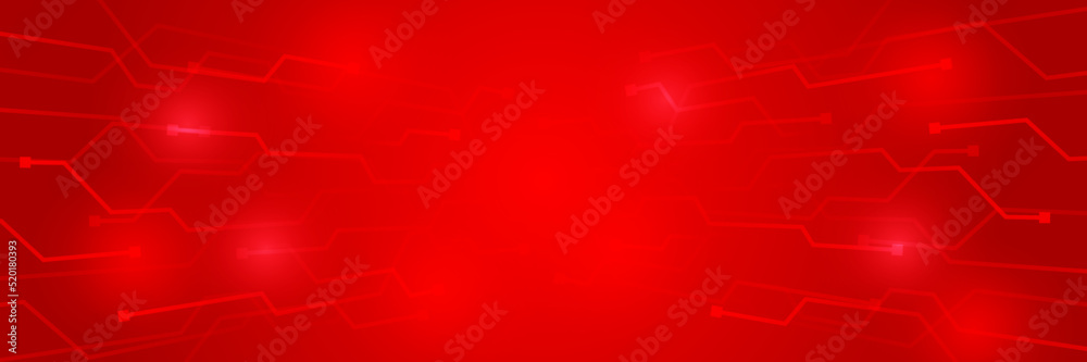 abstract red technology banner design. Abstract technology background ...