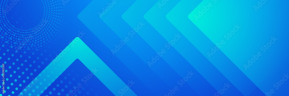 Abstract geometric blue wide background banner layout design. Business ...