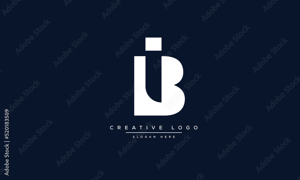 Alphabet letters Initials monogram logo BI, IB, B and I Stock Vector ...