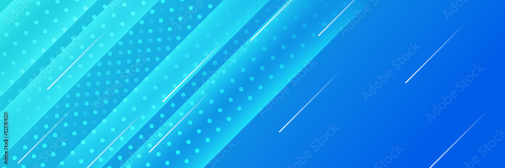 Abstract geometric blue wide background banner layout design. Blue ...