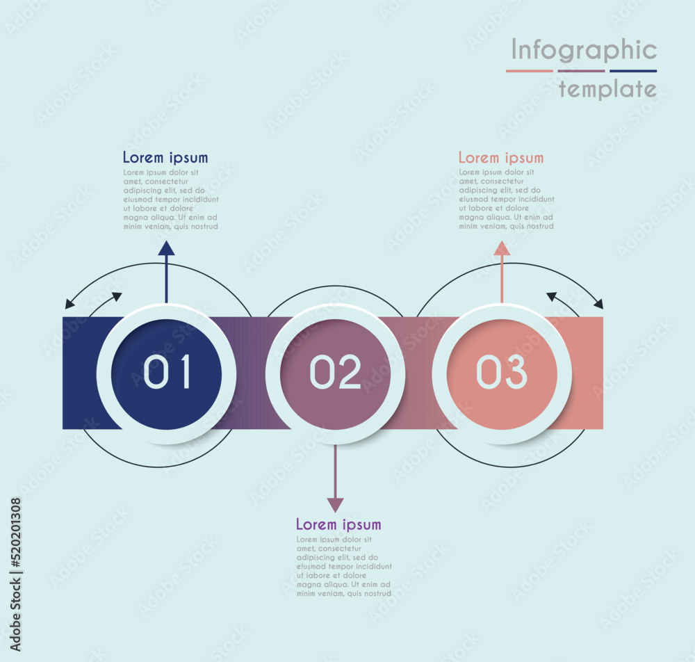 Timeline Abstract three steps Infographic design template and marketing ...