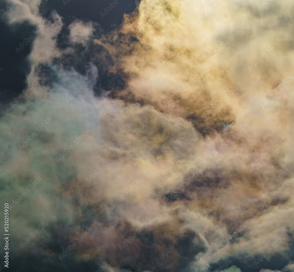 Diffraction of light on drops of supercooled water in clouds, rainbow ...