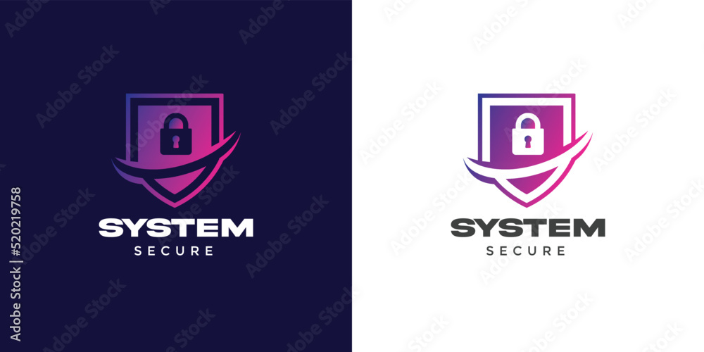 Cyber Security shield logo design, shield symbol logo design Stock ...