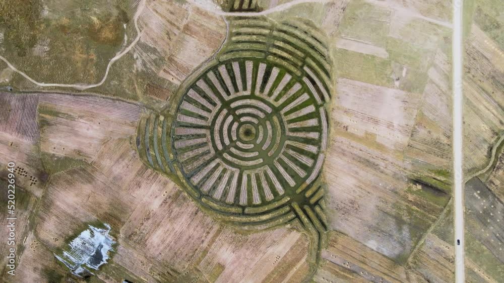 Video „Geometric drawings in plantations by drone, ancient architecture ...