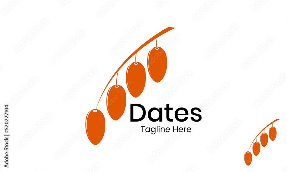 Dates Logo Design Template. Date Palm Farm Logo. dates logo food ...