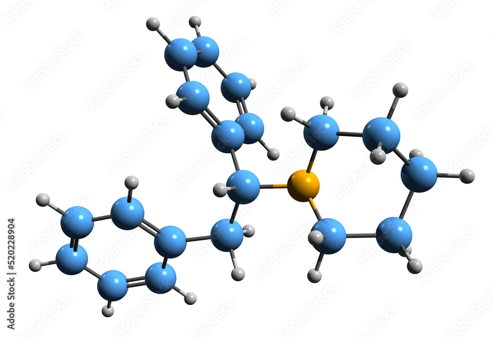 3D image of Diphenidine skeletal formula - molecular chemical structure ...