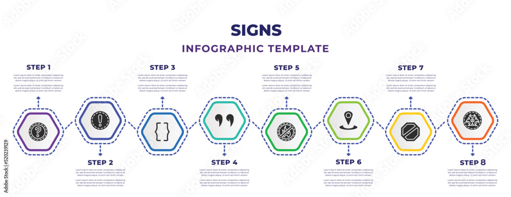 signs infographic design template with question mark button ...