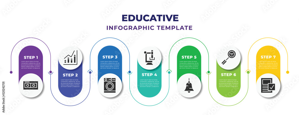 educative infographic design template with switch and electric socket ...