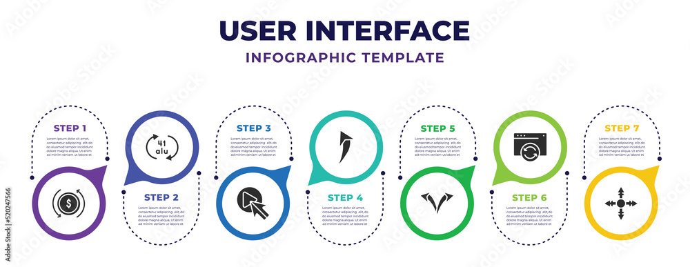 user interface infographic design template with repaying, 41 alu, press ...