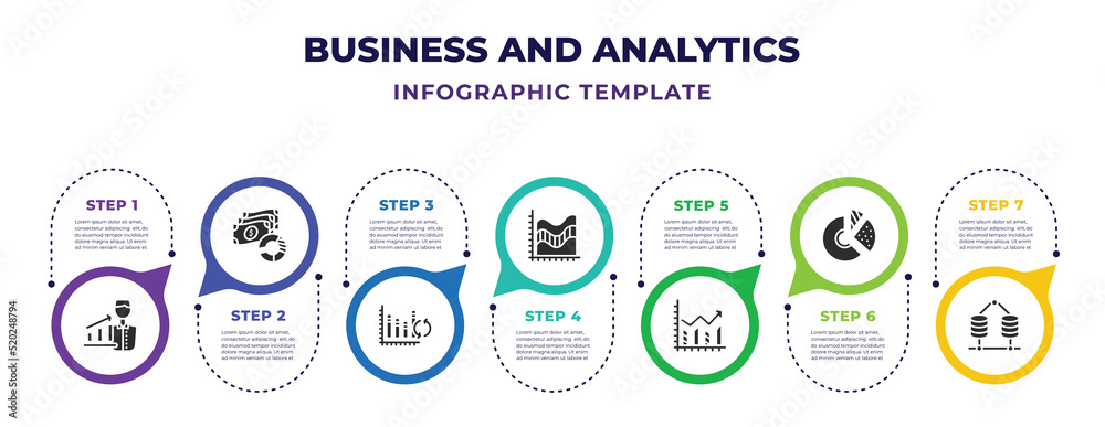 business and analytics infographic design template with user stats ...