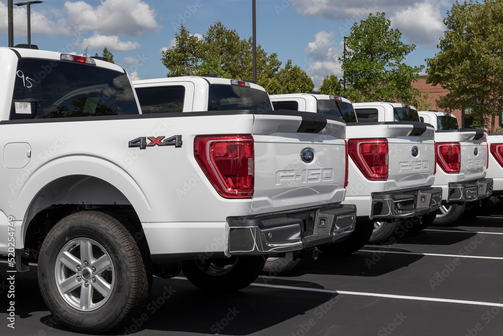 Ford F-150 display at a dealership. The Ford F150 is available in XL ...