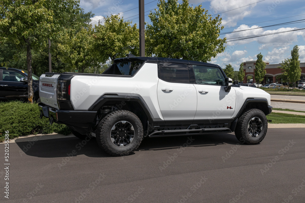 GMC Hummer EV Sport Utility Truck display. The GMC Hummer EV is offered ...